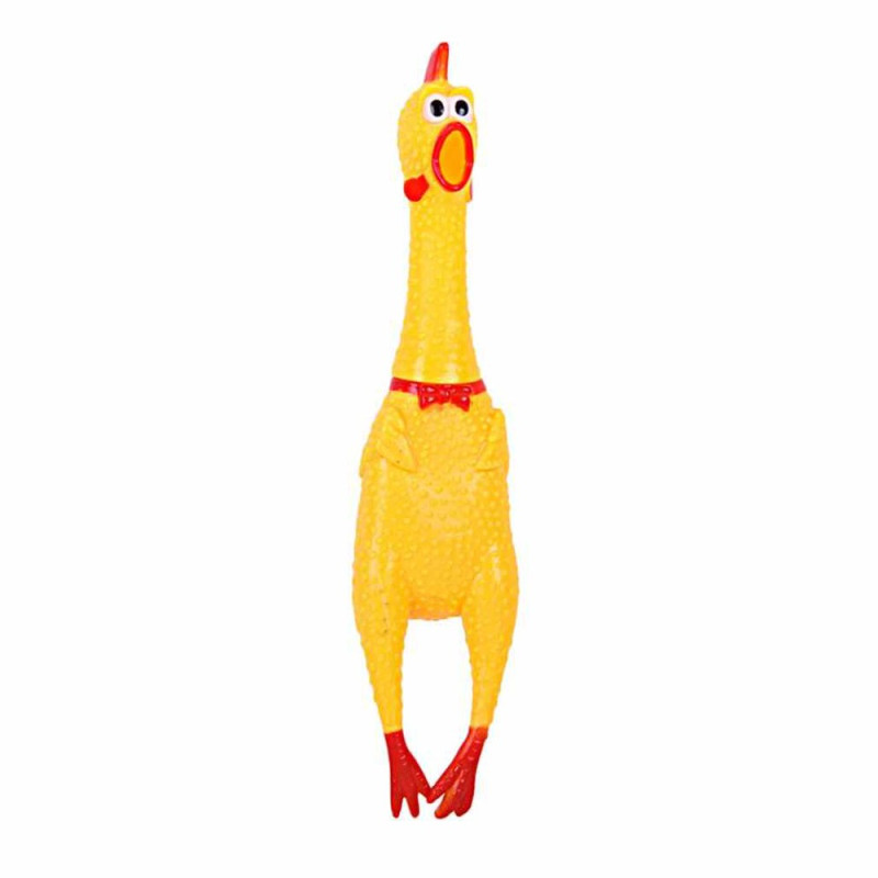 Pollo chillón de hule